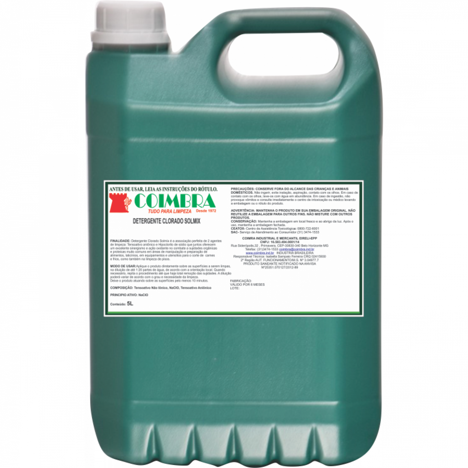 Detergente Clorado Solmix – 5L – Coimbra Buritis